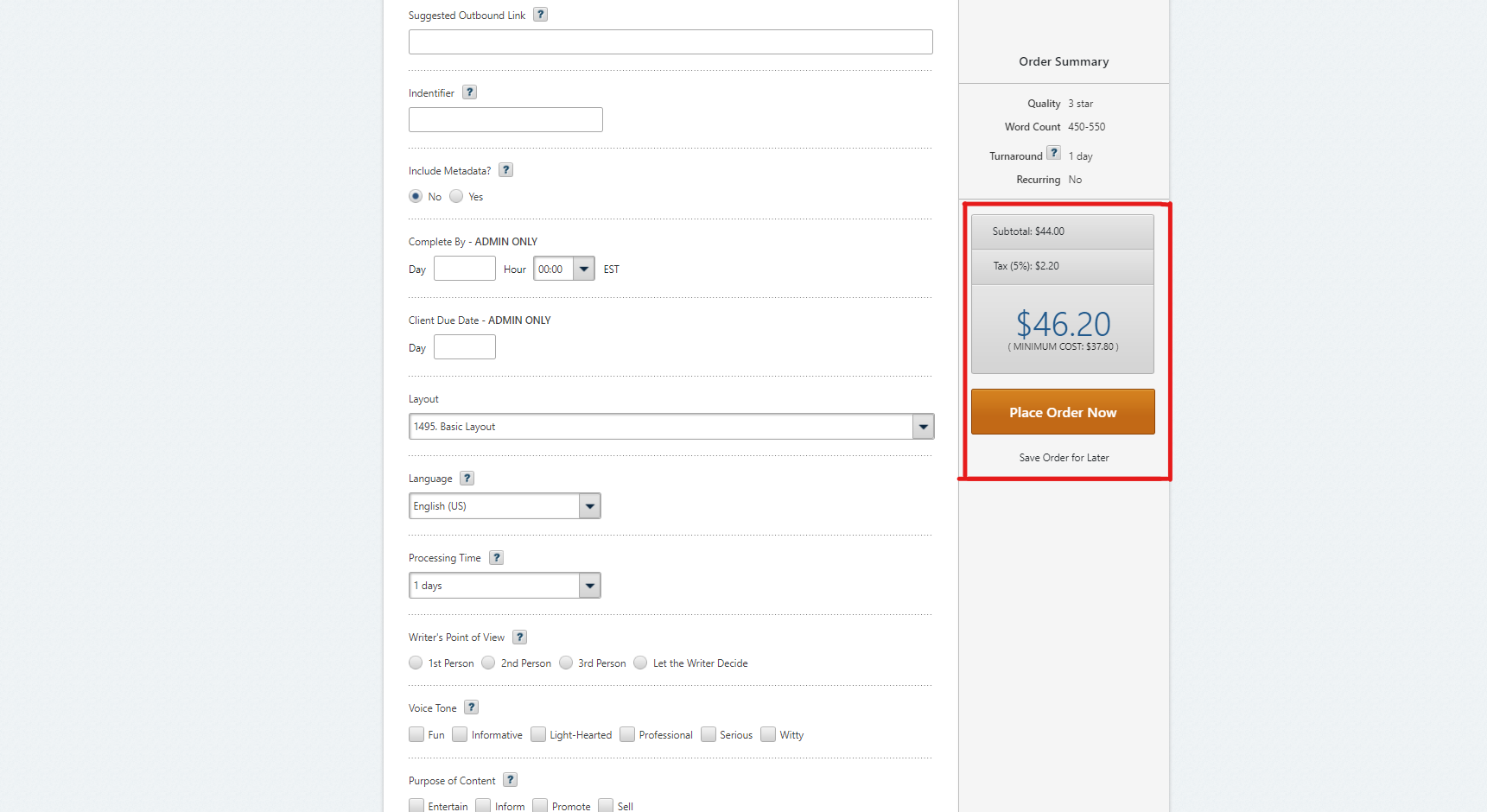 How to: Apply a Layout to Your Order - Client Knowledge Base